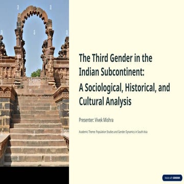 The Third Gender in the Indian Subcontinent: A Sociological, Historical ...