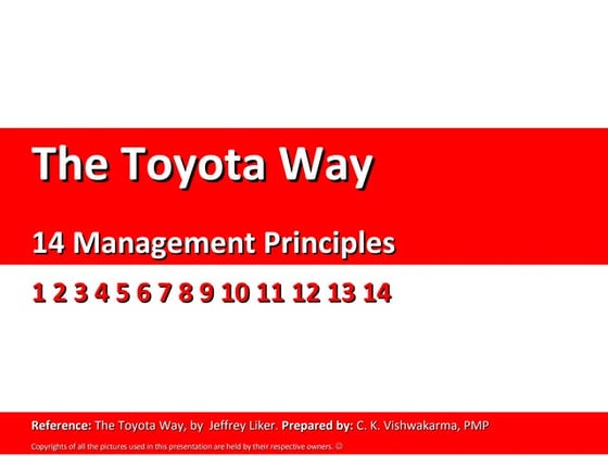 The toyota way 14 mgmt principles | PPT