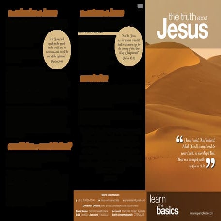 The truth about Jesus ( pamphlet ) | PDF