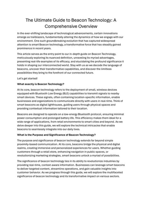 BeaconGrid | PDF | Technology & Computing