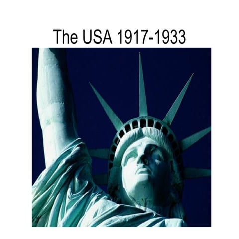The Usa 1917 1933 | PPT
