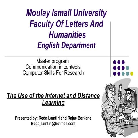 The Use Of The Internet And Distance Learning | PPT