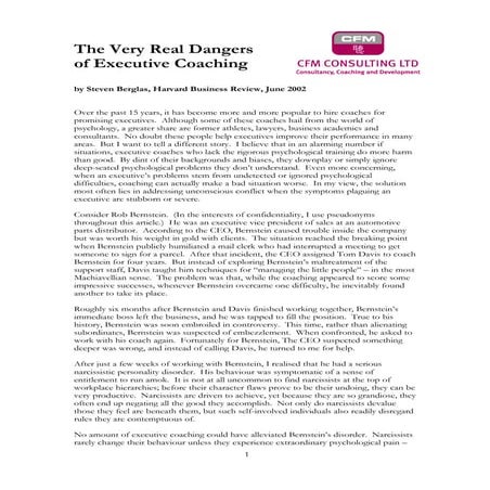 The very-real-dangers of executive coaching | PDF | Physical Therapy ...