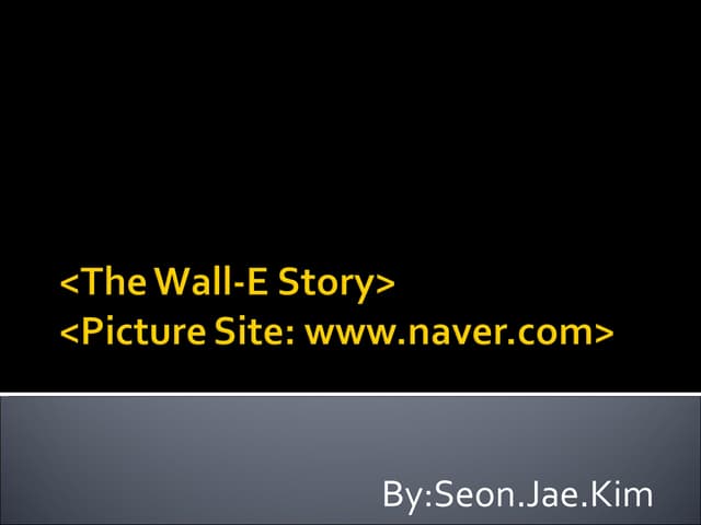 Wall-E Presentation | PPTX