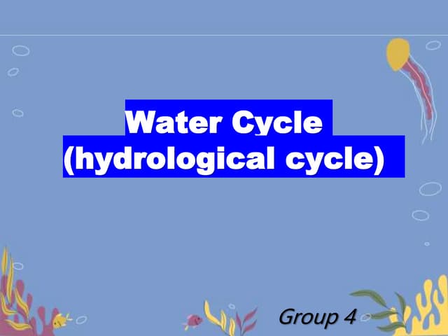 The Water cycle Presentation | PPT