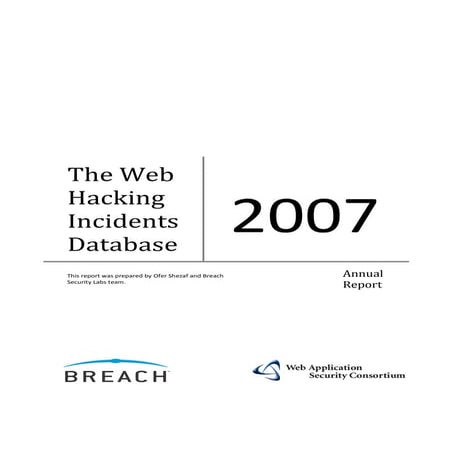 The Web Hacking Incidents Database Annual | PDF