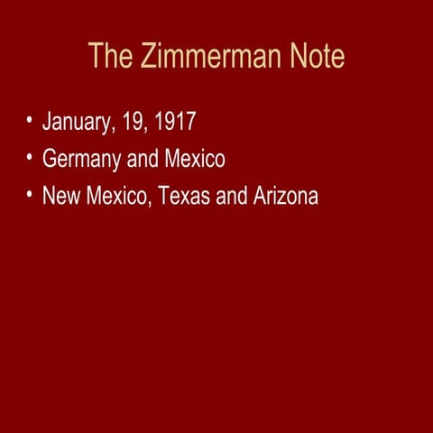 the zimmerman note | PPT