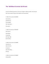 1000 Most Common Sat Words | PDF | Hobbies & Interests