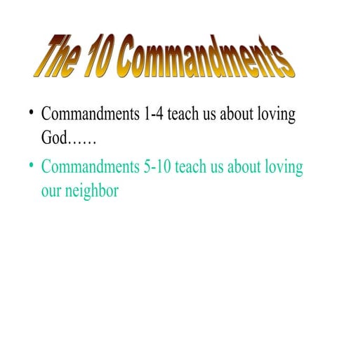 The 10 commandments | PPT