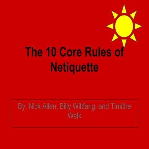 The 10 core rules of netiqutte | PDF