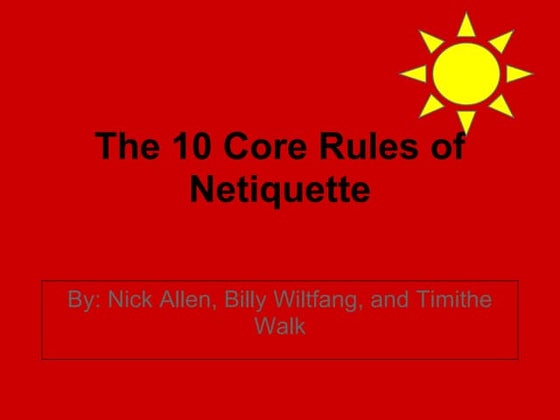 INTERNET ETIQUETTE AND NETIQUETTE | PPT