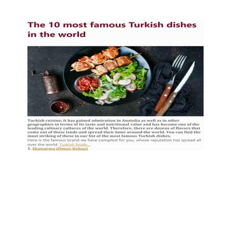 The 10 most famous Turkish dishes in the world.pdf