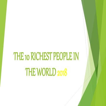 The 10 richest people in the world | PPTX