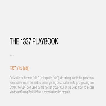 The 1337 Playbook - How Romania's Gamedevs Will Win The Future | PDF ...