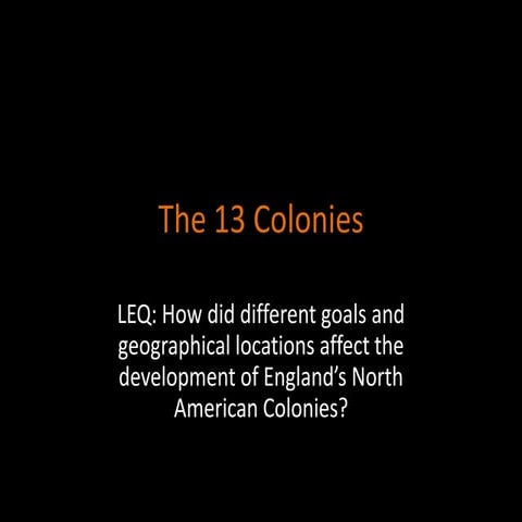 The 13 Colonies | PPT