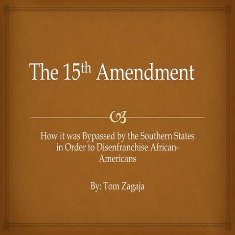 The 15th amendment | PPTX
