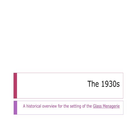 The 1930s | PPT