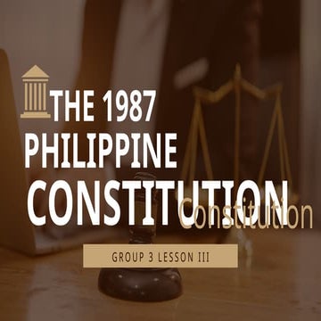 The 1987 philippine constitution | PPTX