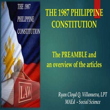 The 1987 Philippine Constitution | PPTX