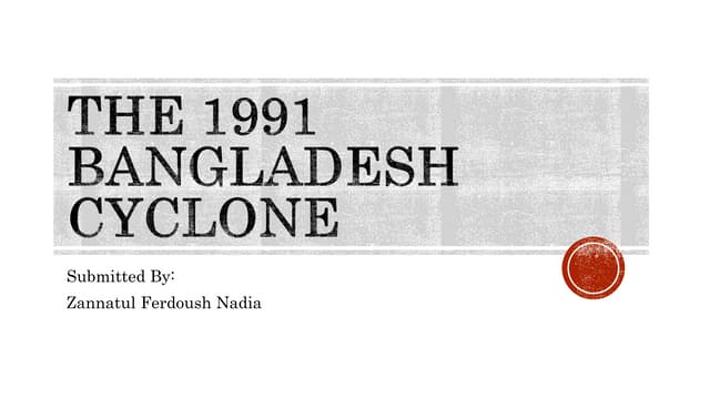 Cyclone Aila case study | PPTX