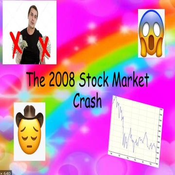 Understanding the 2008 Stock Market Crash and Its Global Impact | PPTX