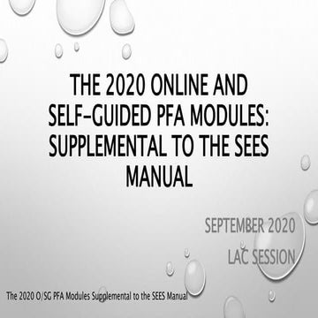 The 2020 Online and Self-Guided PFA Modules.pptx