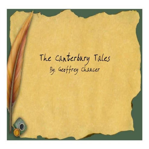 The Canterbury Tales Lesson | PPTX