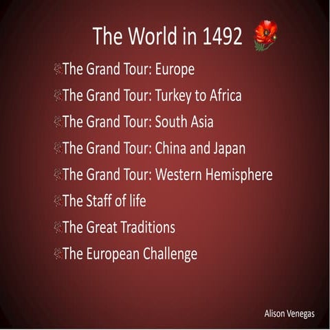 The World in 1492 | PDF