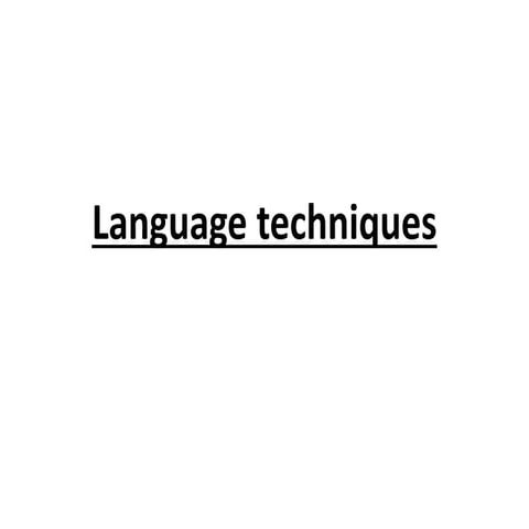 The 26 language techniques booklet | PPTX