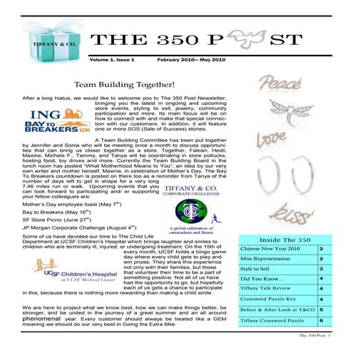The 350 post newsletter vol. 4 | PDF | Jewelry Making | Arts and Crafts