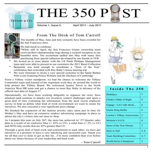 The 350 post newsletter vol. 3 | PDF