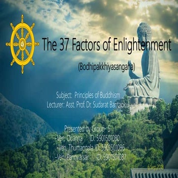 The 37 factors of enlightenment | PPT