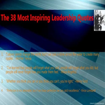 The 38 most inspiring leadership quotes | PPTX