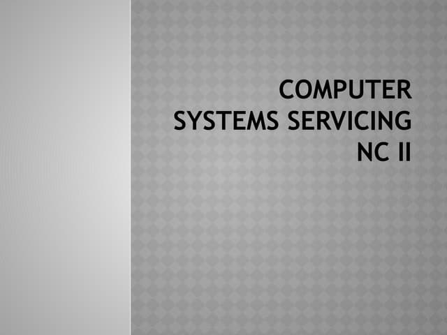 COMPUTER SYSTEMS SERVICING GRADE 11 - Chapter 1.pptx | Vocational ...