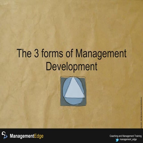 The 3 forms of Management Development | PPT