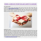 The 3 most popular gift cards
