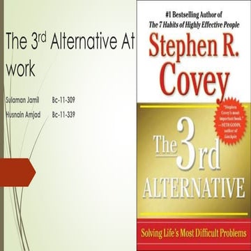 The 3rd alternative at work | PPT