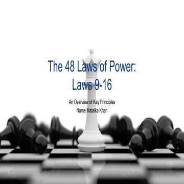 The 48 Laws of Power.1731257417634.pptx. 48 laws of power law 9 -16 | PPTX