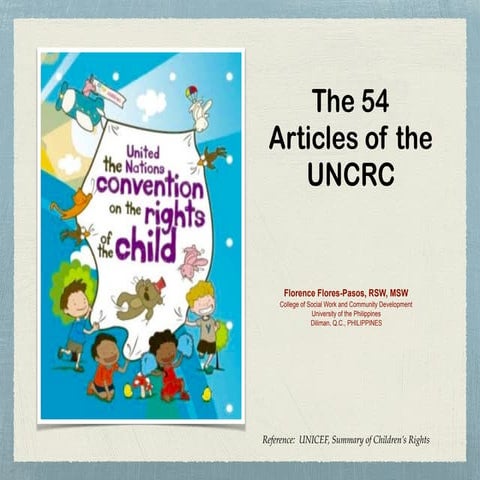 The 54 articles of the un crc | PDF | Debated Sensitive Social Issues ...
