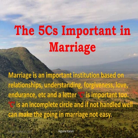 The 5'C's in Marriage | PPTX
