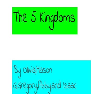 The 5 organism kingdoms | PPT