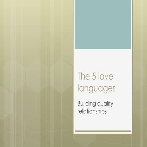 The 5 love languages | PPT