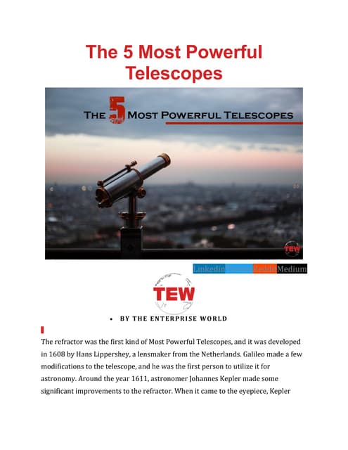 Telescope | PPTX | Physics | Science