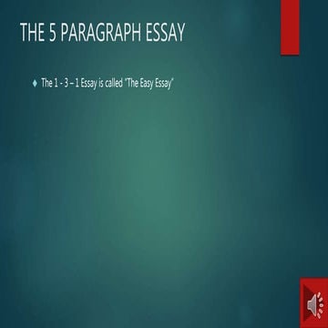 The 5 paragraph essay | PPTX | Homework and Study | Education