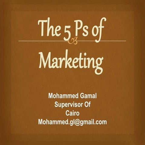 The 5 ps of marketing | PPTX
