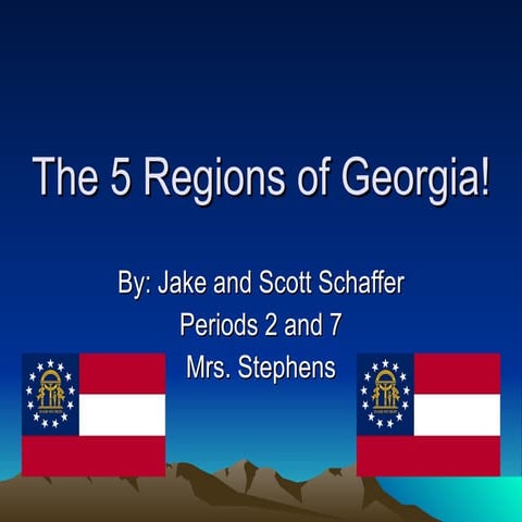 The Five Regions Of Georgia | PPT