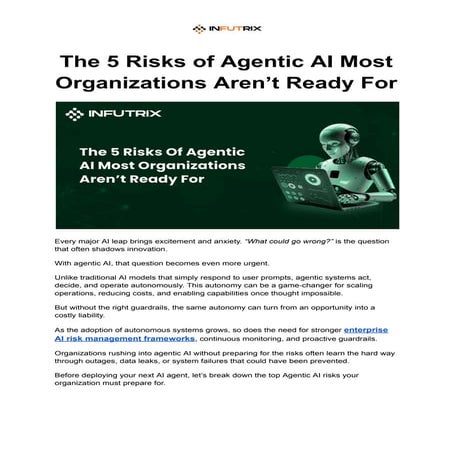 What Operational Risks Come With Agentic AI | PDF