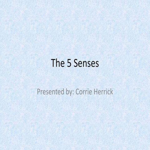 The 5 senses | PPTX