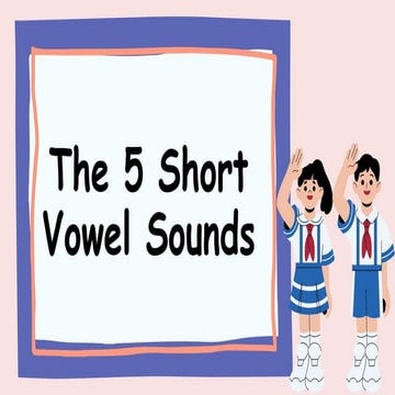 Teaching the The 5 Short Vowel Sounds to English Beginners | PPTX