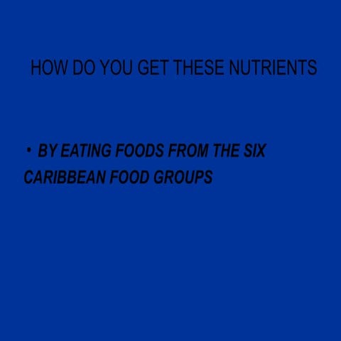 The 6 caribbean food groups | ODP